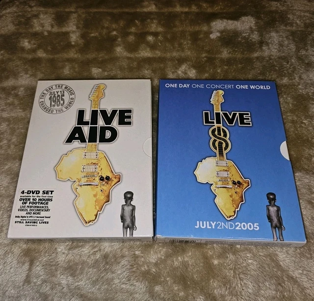 UK 8 DISC DVD Set. COMPLETE LIVE AID 1985 & LIVE 8 2005. FULL LENGTH ...