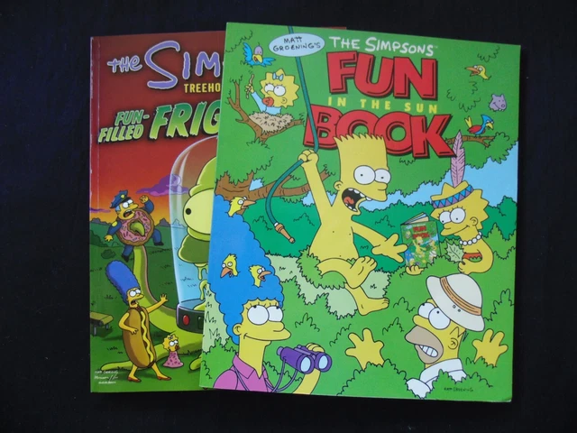2 SIMPSONS SOFTCOVER books Fun in the Sun, Frightfest (bo6 ) $39.95 ...