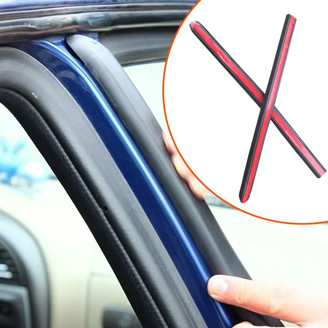 2X B PILLAR Car Door Edge Soundproof Rubber Seal Strip Weatherstrip ...