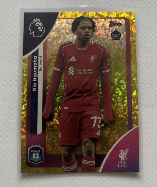 TOPPS PREMIER LEAGUE 2025-26 Rio Ngumoha Liverpool Rookie Card RC ...