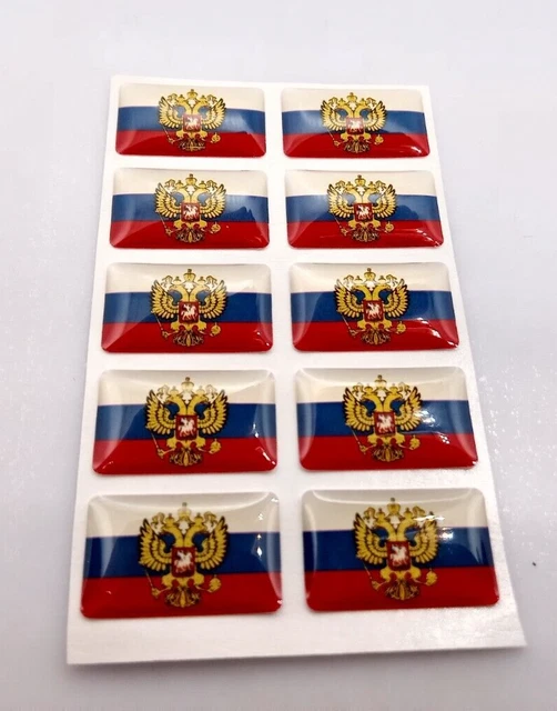 10X RUSSLAND AUFKLEBER Sticker Russia Россия Russische Adler Wappe ...