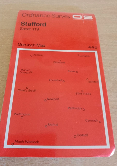 OS MAP STAFFORD Sheet 119 1 Inch Map £3.95 - PicClick UK