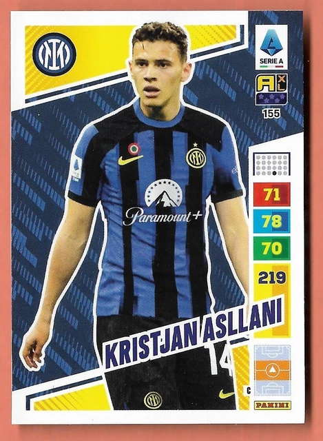 ADRENALYN 2023-24 2024 CARD N.155 Kristjan Asllani Inter FOOTBALL ...