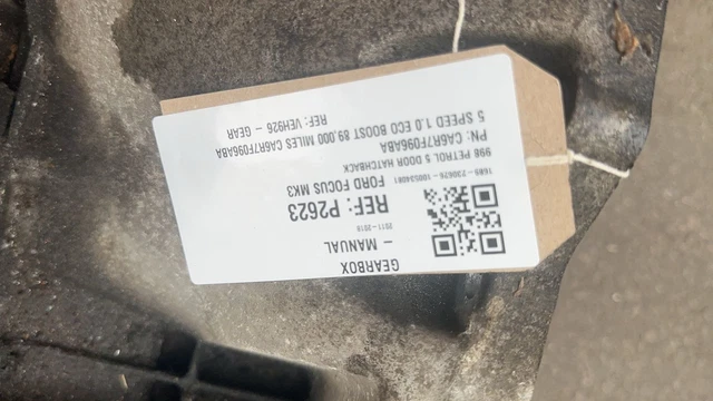 FORD FOCUS MK3 2011-2018 GEARBOX - MANUAL CA6R7F096ABA 1.0 ECO BOOST 5 ...