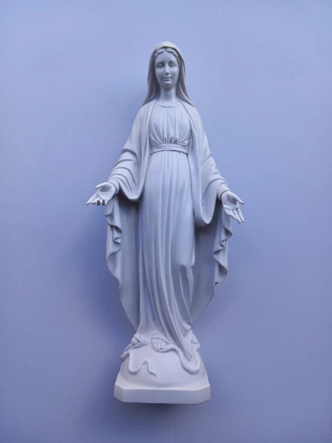 STATUA DELLA MADONNA Miracolosa In Marmo Resina Bianca Cm 50 EUR 154,90 ...