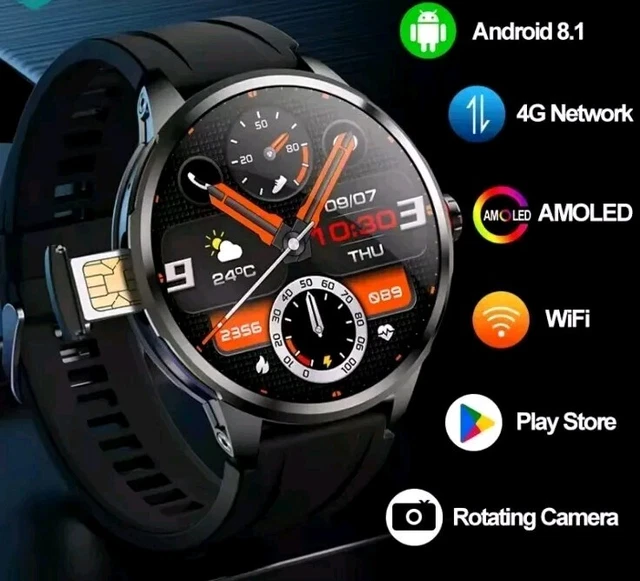 AMOLED ULTRA SMARTWATCH H99 Männer Frauen 4G SIM Karte WiFi,GPS,NFC ...