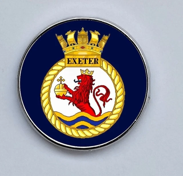 HMS EXETER ROYAL Navy Lapel Pin Badge £4.95 - PicClick UK