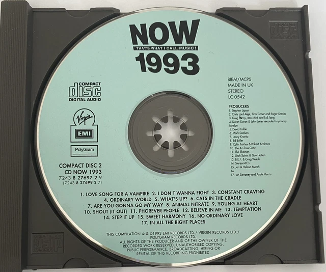 NOW THAT’S WHAT I Call Music 1993 (Disc 2 Only!!) / Unboxed EUR 5,59 ...
