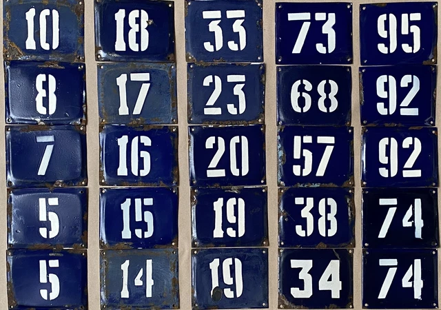 ANCIENNE PLAQUE MÉTAL émaillée décor rue cobalt numéro URSS objet de collection EUR 16,18 ...