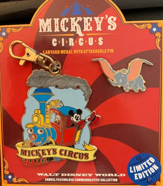 DISNEY MICKEY'S CIRCUS Event Dumbo Casey Jr. Train Pin & Medal LE 250 ...