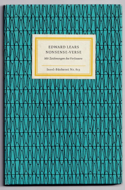 INSEL-BÜCHEREI IB 813/ Edward Lear's Nonsense-Verse Artmann EA EB346 ...