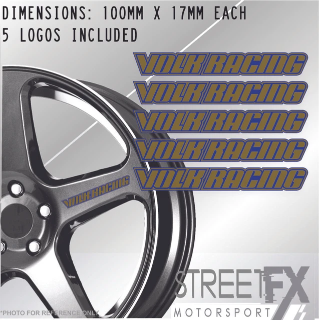 5X VOLK RACING Gold Wheel Rim Sticker JDM Drift Race Car Hoon Turbo ...
