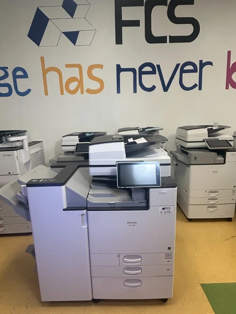 RICOH IMC6000 COLOR Printer Scanner with Booklet Finisher. Meter Count ...