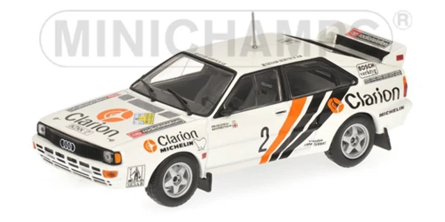 MINICHAMPS 430841902 AUDI QUATTRO RALLY EKLUND SWEDISH RALLY 1984 scale ...