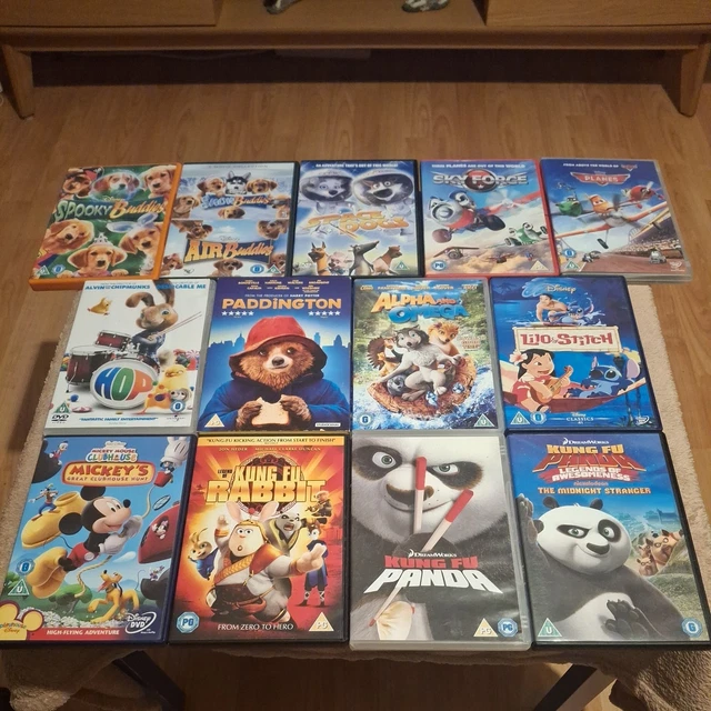 KIDS DVDS MOVIES Bundle X12 Kung fu Panda Disney Childrens Family ...