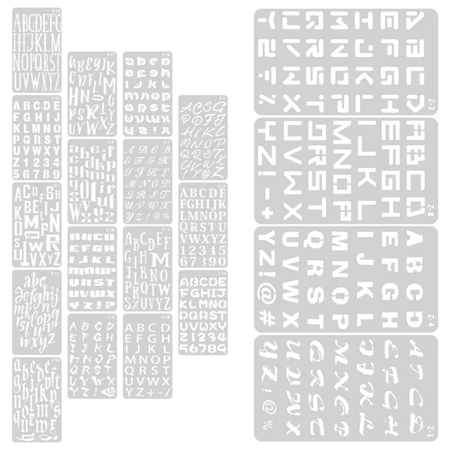 20 SHEETS LETTER Template Alphabet Stencil Stencils Combination Mold £8.95 - PicClick UK