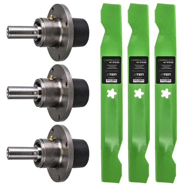 DECK SPINDLES & Mower Blades Kit for Gravely 52 48 ProMaster 144Z ...