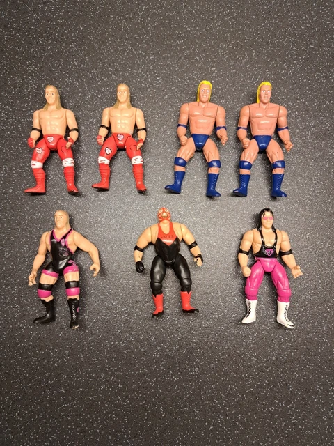 WWF WWE JAKKS Mini Micro Wrestling Figures x 7 90s Bundle Joblot 3 ...