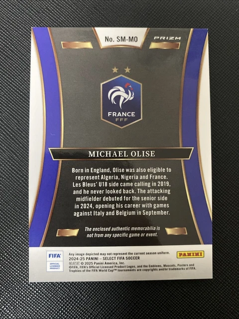 2024-25 PANINI SELECT Michael Olise Patch Relic Silver Prizm France FC ...