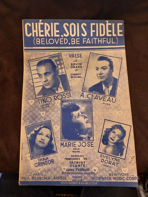 PARTITURA CHÉRIE SII Fedele Tino Rossi Dorat Claveau EUR 16,05 ...