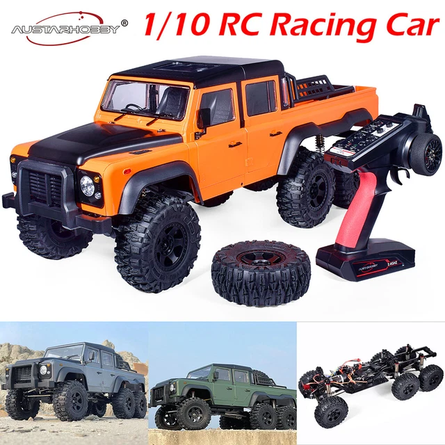 AUSTAR AX-X6 1/10 RC Car Rock Crawler 6x6 30KM/H 2.4Ghz 6WD Remote ...