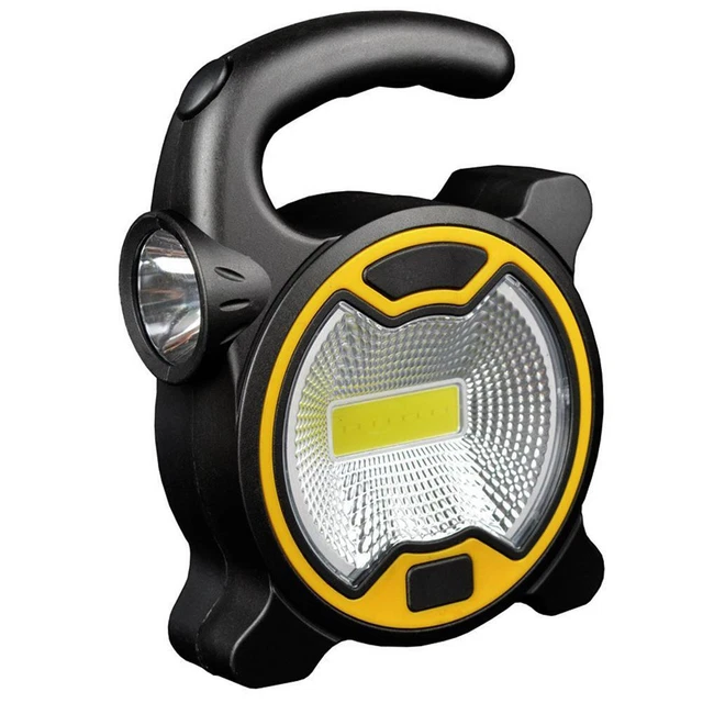 LED COB WORK Light 2 Lighting Modes Battery Powered with Handle for ...