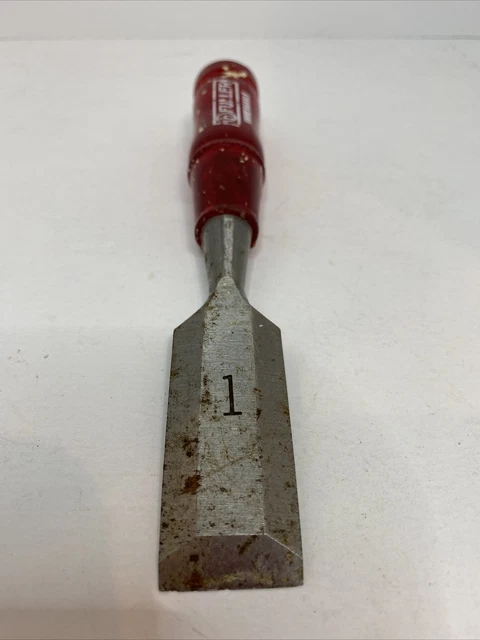 VINTAGE 1” FULLER Bevel Edged Unbreakable Wood Chisel Tool Woodworking ...
