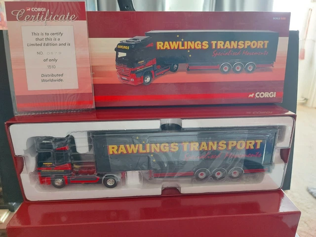 CORGI HAULIER OF Renown,Rawlings Transport, Mercedes Actros + Box ...
