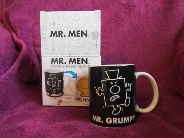 MR MEN MOOD changing mug, heat change, Mr Grumpy to Mr Happy, boxed £8.00 - PicClick UK