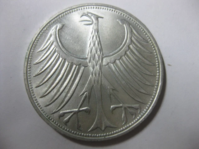 MÜNZE BRD 5 Deutsche Mark Silberadler 5 DM 1974 F ungelaufen EUR 9,99 ...