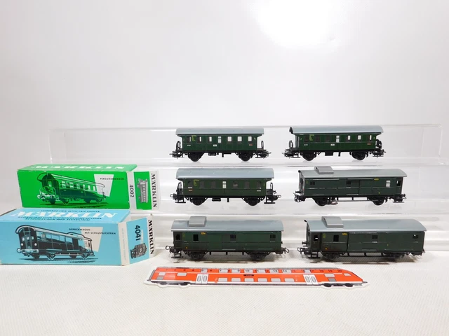 MÄRKLIN H0 AC Tin Cars Luggage Car 4002+4003+3294 (329/4) 2x Box #EH660 ...