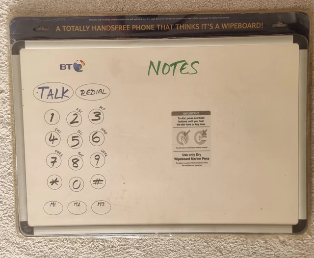 BT WHITEBOARD PHONE £21.50 - PicClick UK