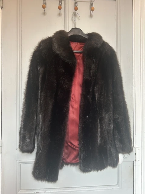 MANTEAU DASCO FOURRURE de vison véritable EUR 80,00 - PicClick FR