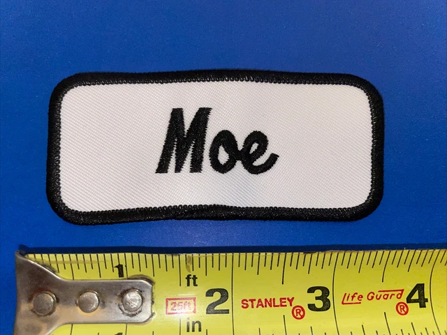 MOE (BLACK) UNIFORM Shirt Vintage Name Tag Patch Jacket Vest Emblem ...