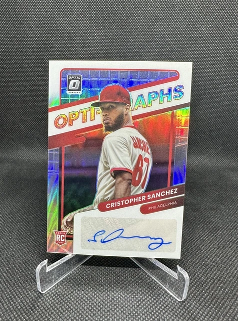 2022 PANINI DONRUSS optique cristopher Sanchez recrue auto optigraphe ...