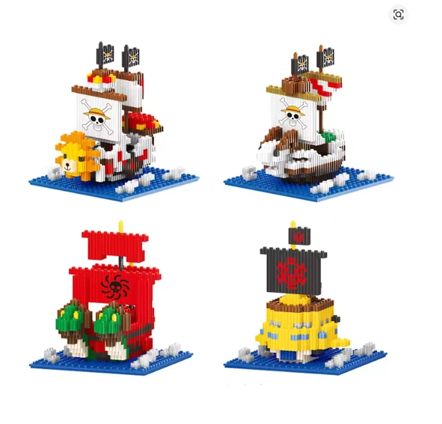 THOUSAND SUNNY MICRO Building Blocks Linkgo One Piece Pirate Ship ...