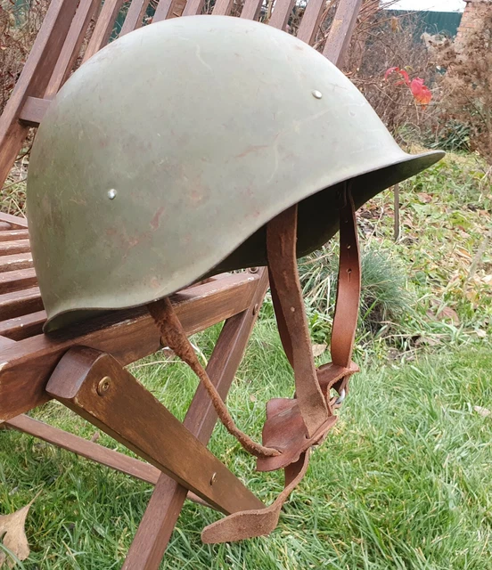 ORIGINAL MILITARY AIRBORNE Helmet SSH40 Steel WW2 Soviet Army RKKA WWII ...