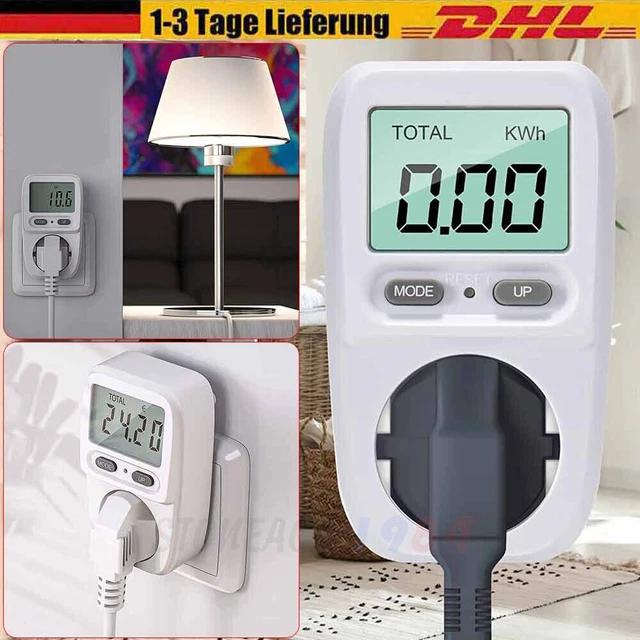 ENERGIEKOSTEN MESSGERÄT STROMZÄHLER Energiemesser Strommesser Steckdose ...