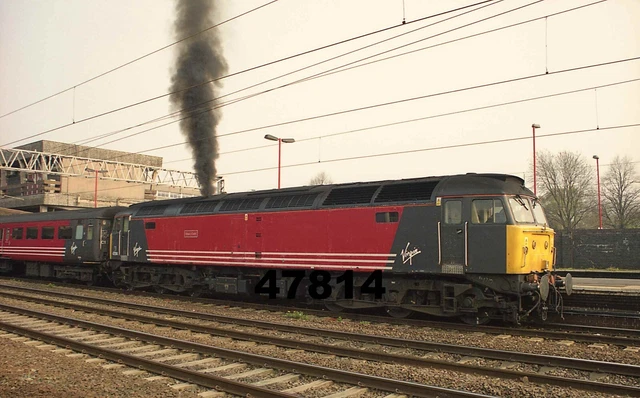 ORIGINAL 35MM BRITISH RAILWAY NEGATIVE OF 47814 AT STAFFORD COPYRIGHT £ ...