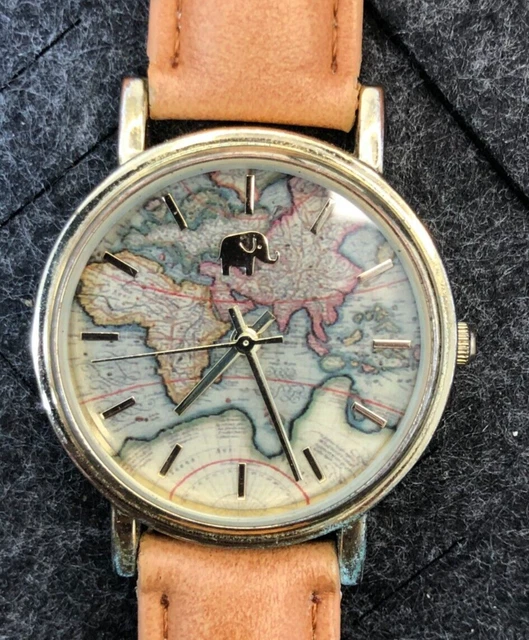 OROLOGIO ANALOGICO VINTAGE Francesca's World Map Tono Argento - Non ... OROLOGIO ANALOGICO VINTAGE Francesca's World Map Tono Argento - Non ...