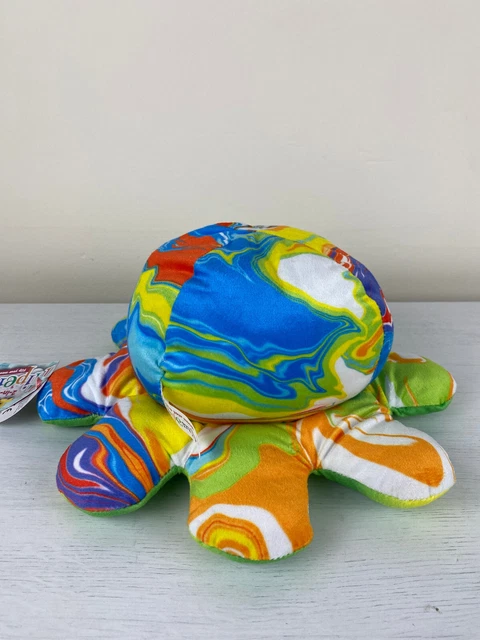 FLIP’EMS 12” Reversible Marble Paint Splats & Green Octopus Soft Toy ...