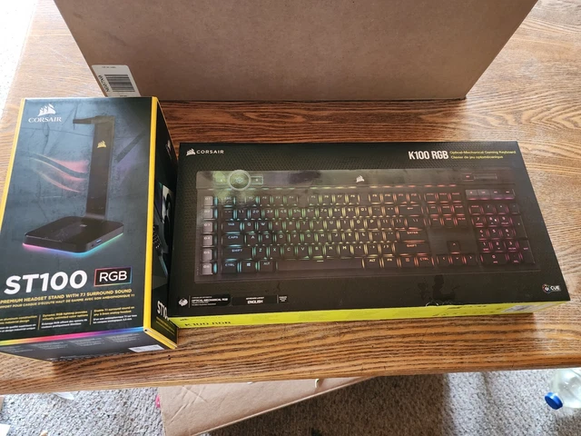 CORSAIR K100 OPTICAL-MECHANICAL Keyboard / Free ST100 RGB Stand! £93.29 ...