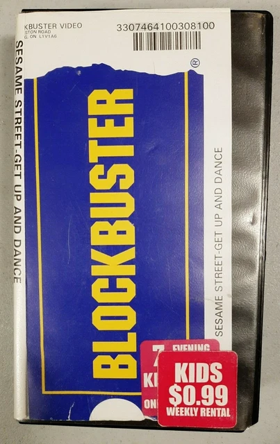 SESAME STREET - Get Up & Dance VHS in Blockbuster Video Box $25.00 ...