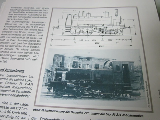 DAMPFLOK MIT RISSZEICHNUNG P104 bay. Pt 2/4 N Bayerische Staatsbahn BR 72.1 EUR 4,45 - PicClick DE