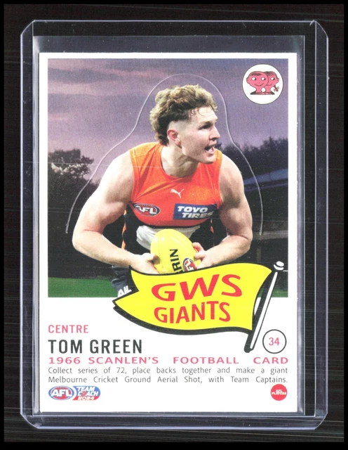AFL 2024 TEAMCOACH Scanlen's GWS Giants Tom Green Card 34 Football CB-2 ...