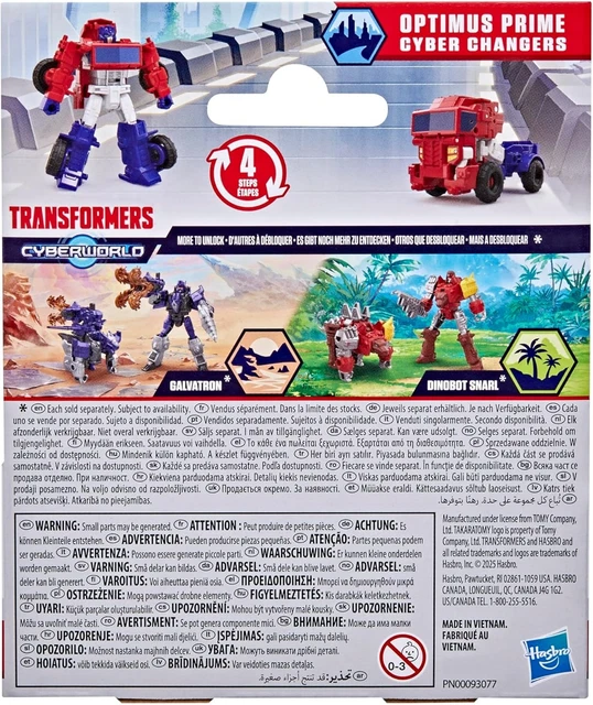 TRANSFORMERS CYBERWORLD OPTIMUS Prime Cyber Changers 4-Inch Action ...