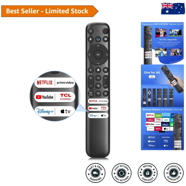 UNIVERSAL REMOTE FOR TCL Google TV RC902V RC813 RC833 RC902N S5400A 4K ...