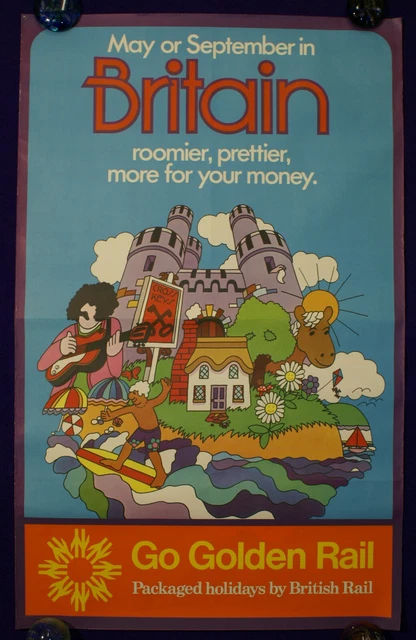 GO GOLDEN RAIL Package Holidays By British Rail In Britain 1980'S ...