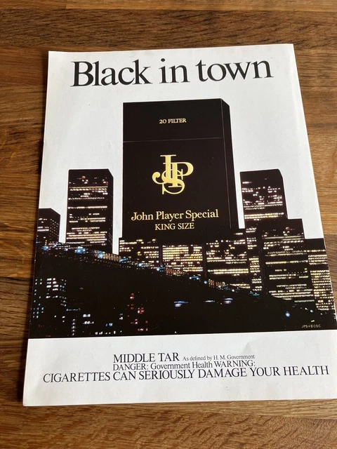 ORIGINAL JOHN PLAYER Special JPS Cigarettes Magazine Advert Poster A4 ...