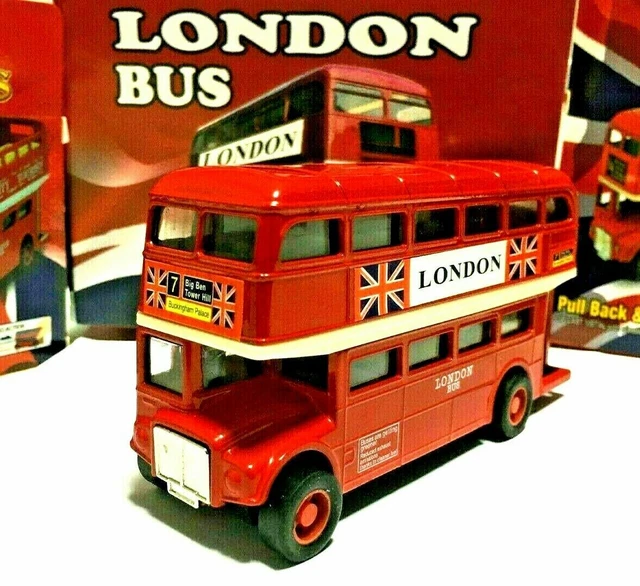 LONDON DOUBLE-DECKER TOUR City Bus Pull Back Bus Kids ToyD- UK Outlet £ ...